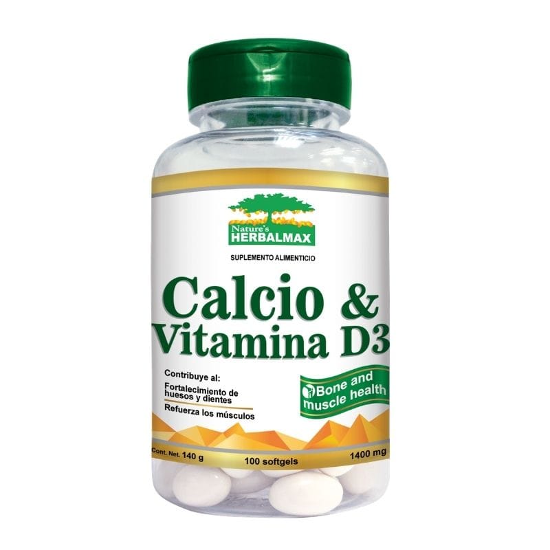 Calcio y Vitamina D3 100 Softgels - Vitaminas del Ecuador - Mayorista de Vitaminas